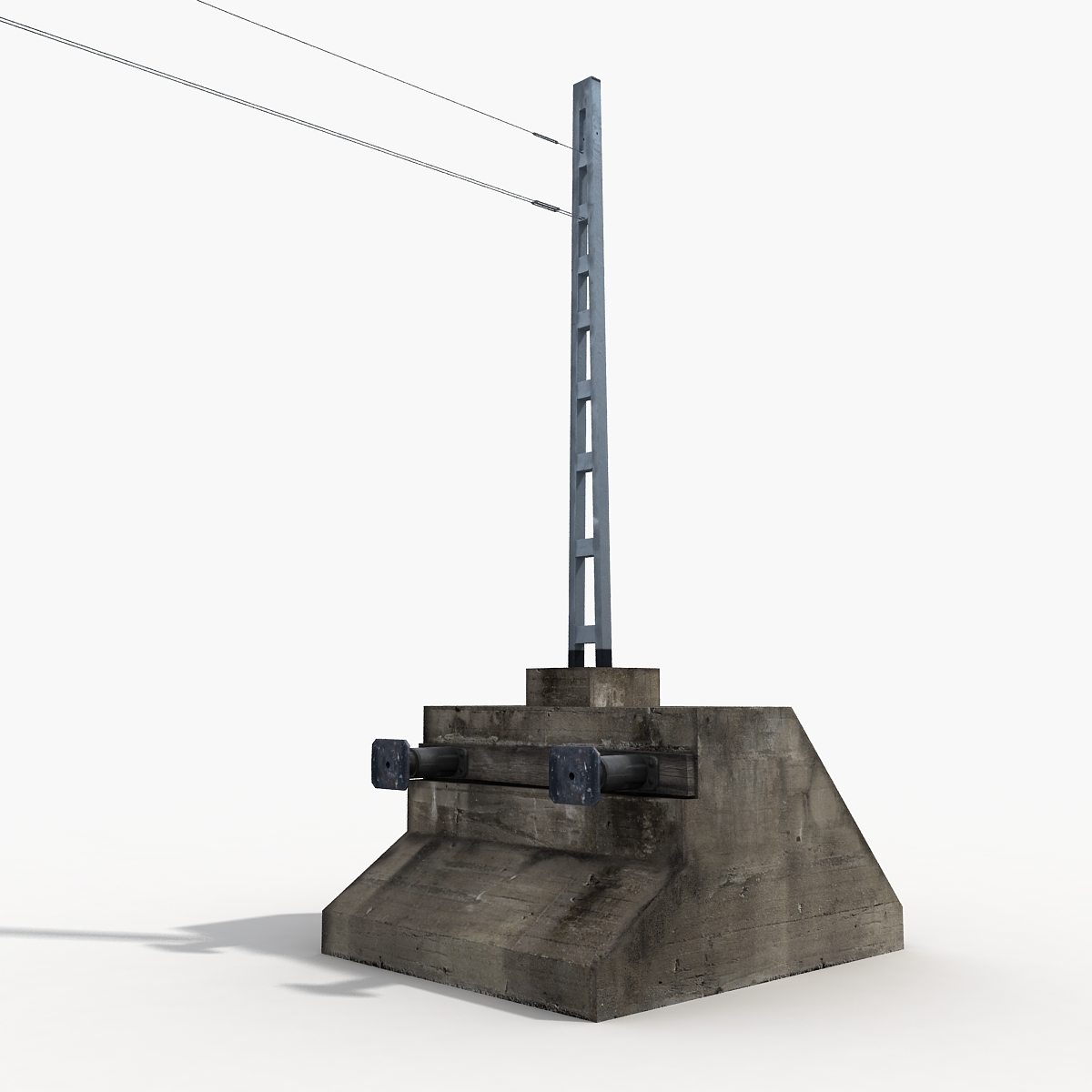 3D railway buffer stop - TurboSquid 1240430