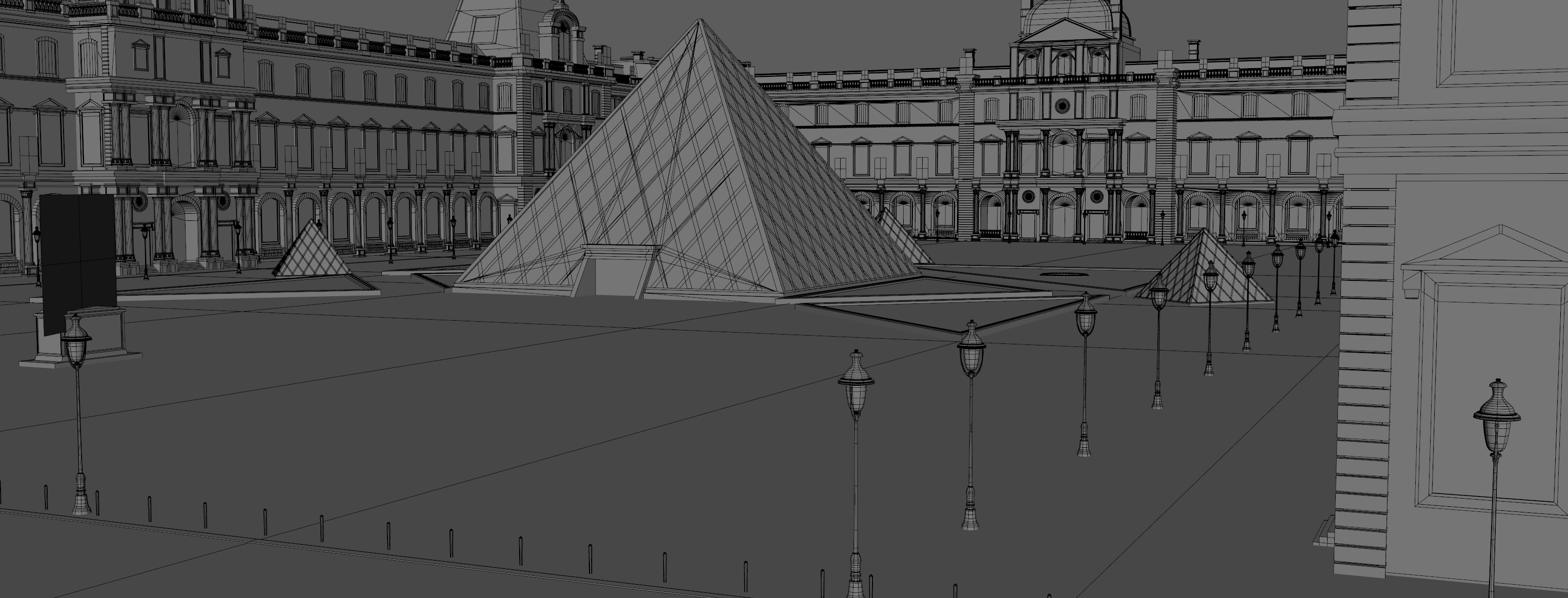 3D model louvre paris - TurboSquid 1240486