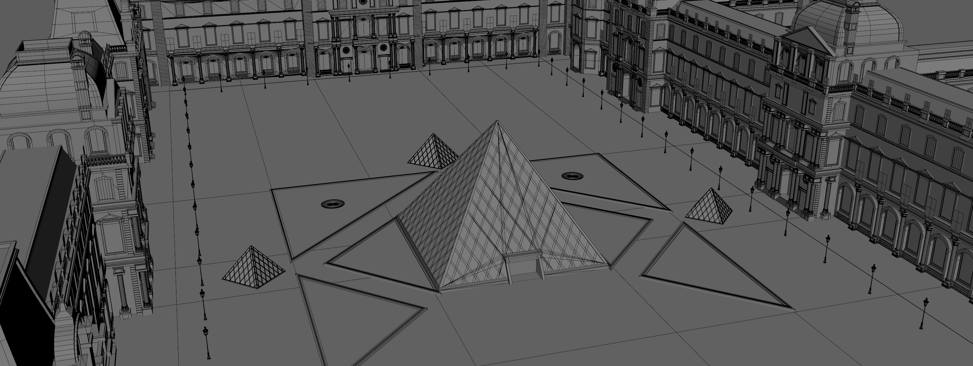 3D model louvre paris - TurboSquid 1240486