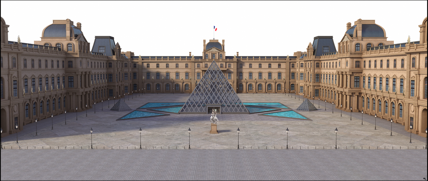 3D model louvre paris - TurboSquid 1240486