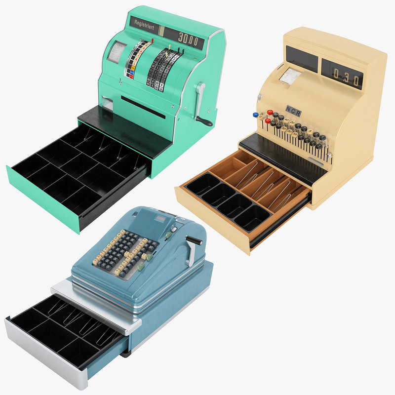 Retro cash register 01 3D model - TurboSquid 1240495