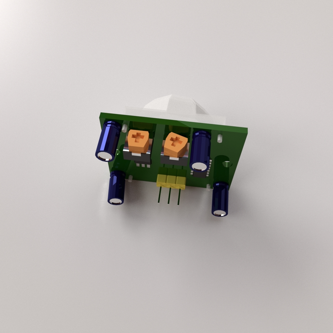 Pir sensor 3D model - TurboSquid 1240547