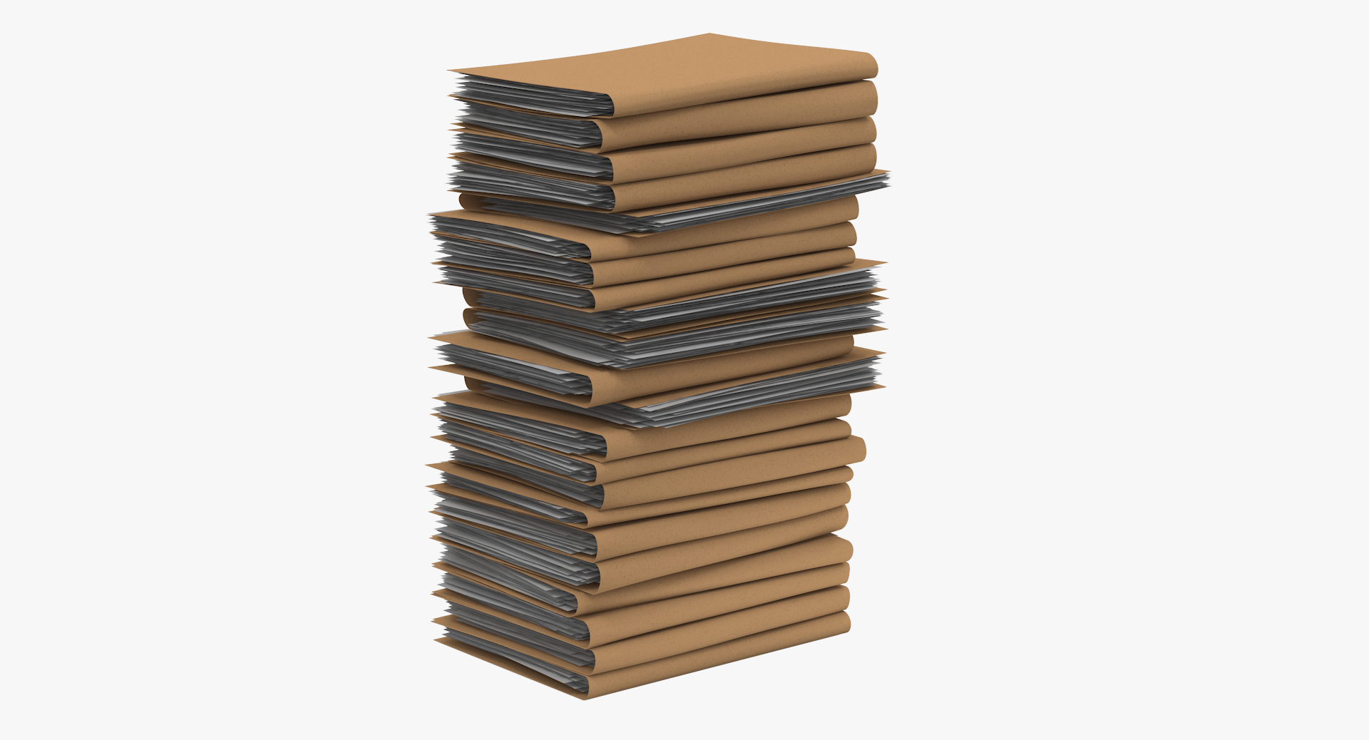 종이 파일 더미 3D 모델 - TurboSquid 1240708