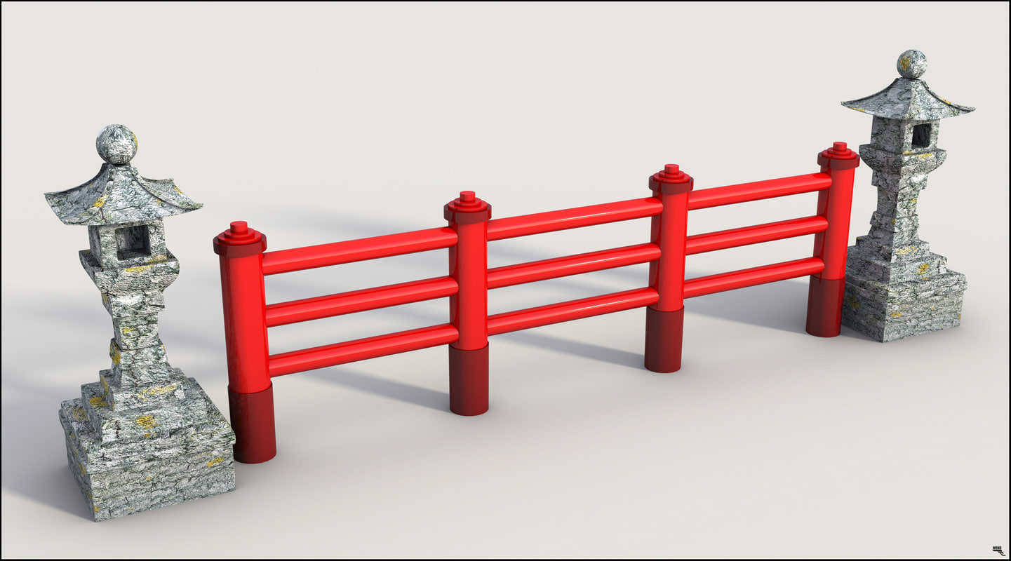 3D asian fence asia - TurboSquid 1240745