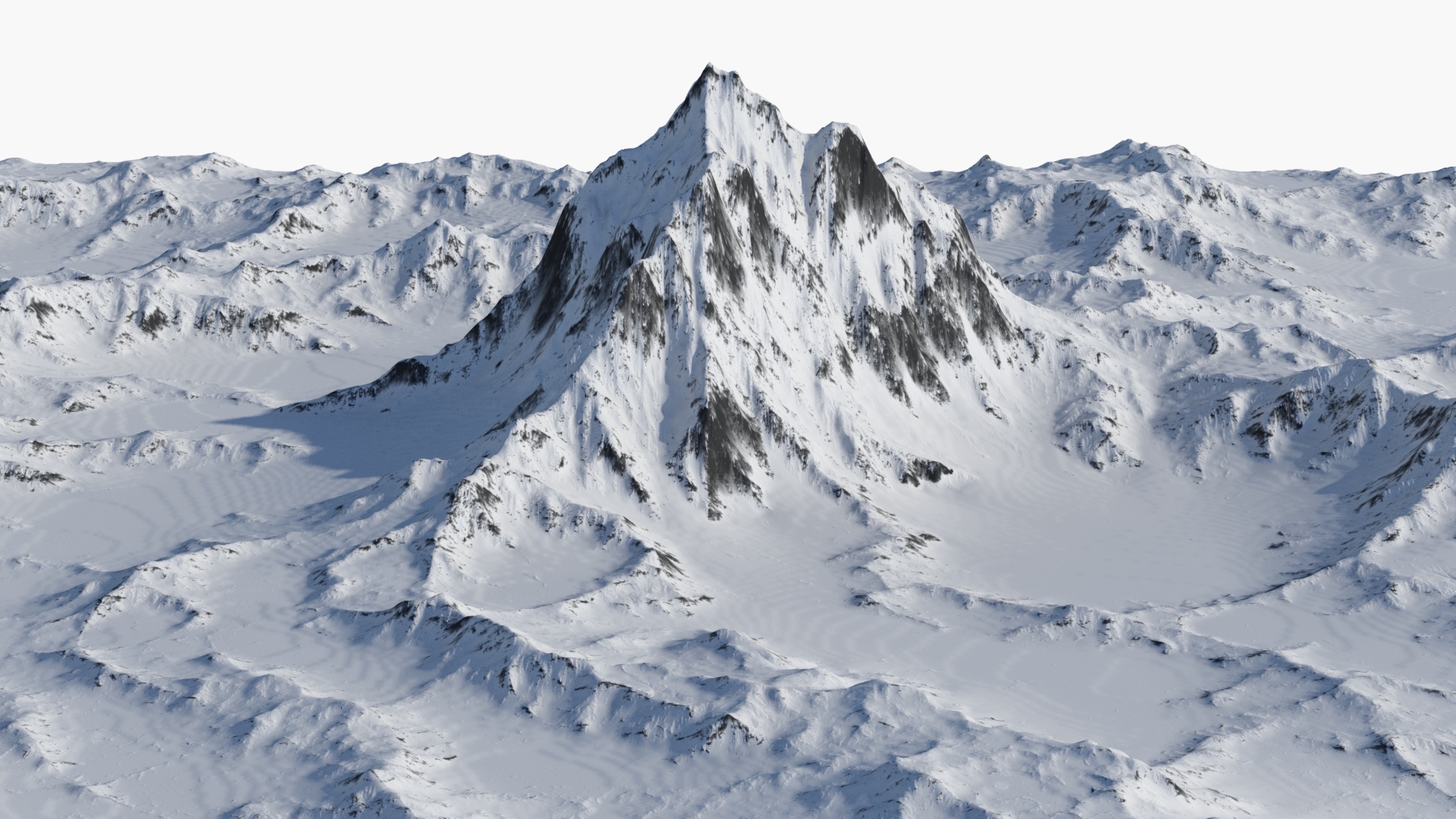 3D mountain snowy snow model - TurboSquid 1240894