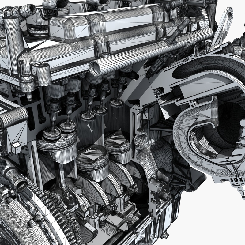 Engine cut model - TurboSquid 1241161