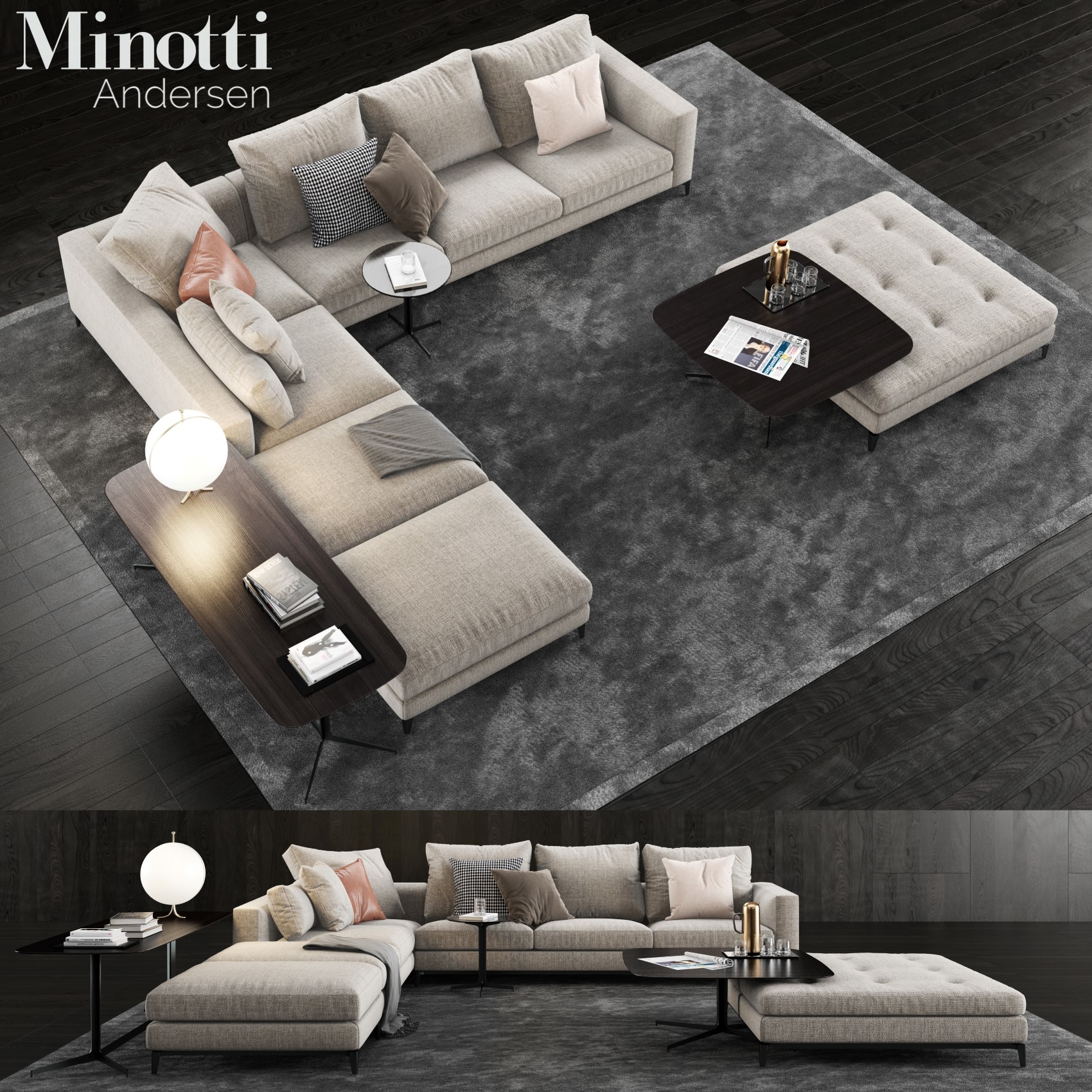 Minotti andersen sofa 3D model - TurboSquid 1241190