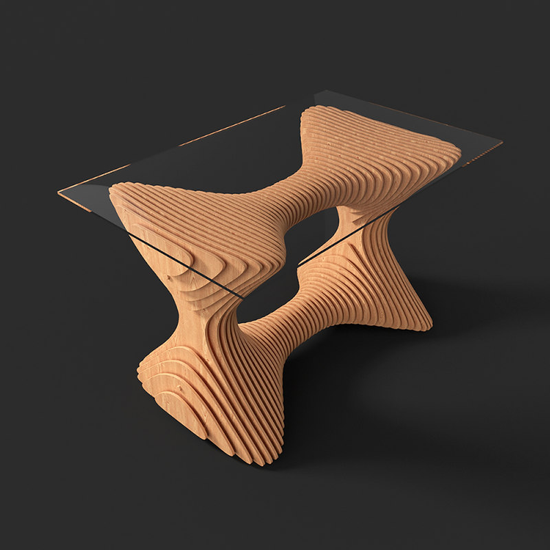 Parametric table 3D model - TurboSquid 1241204