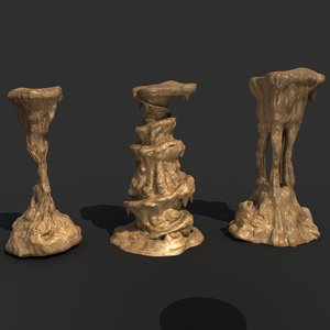 3d 25 stalagmite props cave