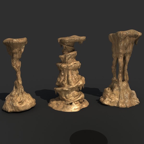 3d 25 stalagmite props cave