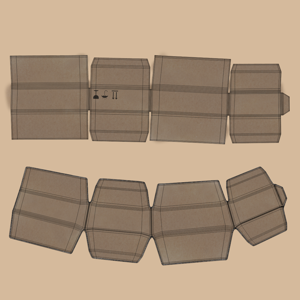 3D cardboard boxes model - TurboSquid 1241402