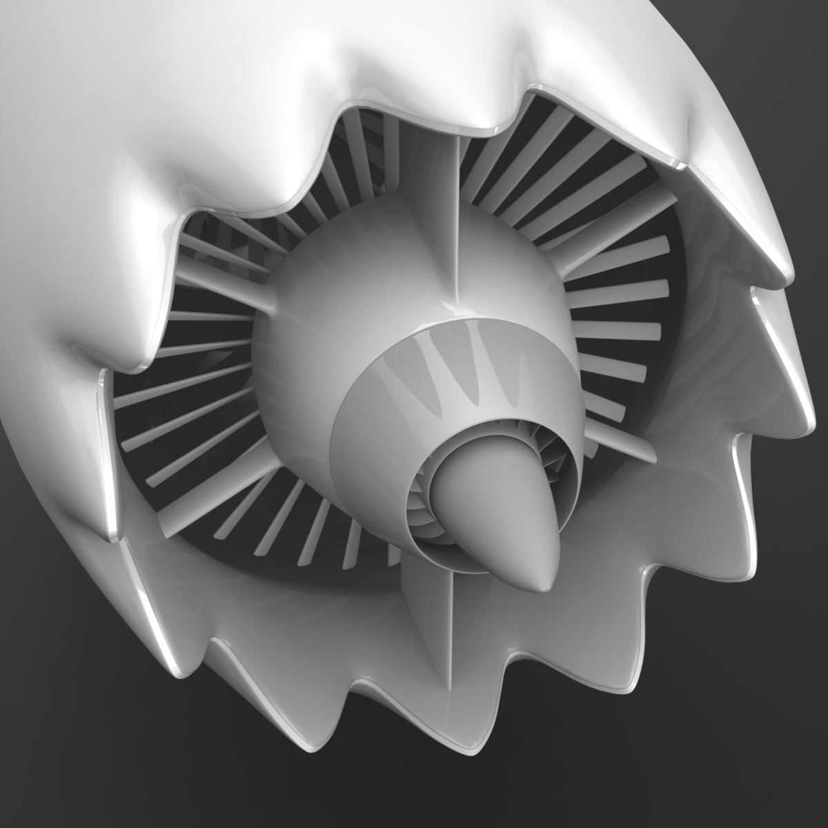 Jet engine 3D model - TurboSquid 1241417
