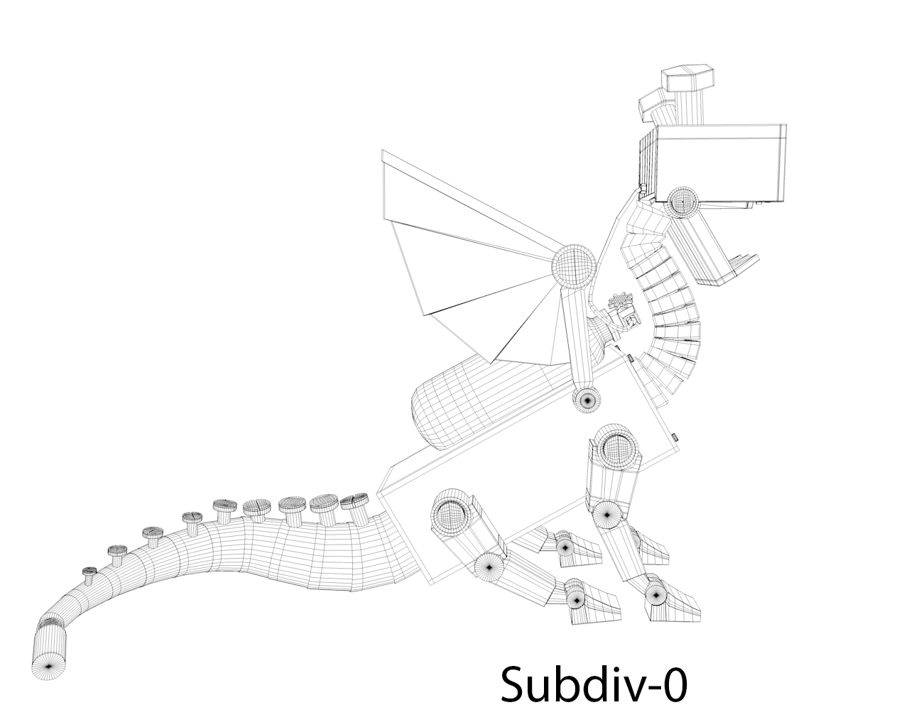 Mech dragon creature model - TurboSquid 1242039