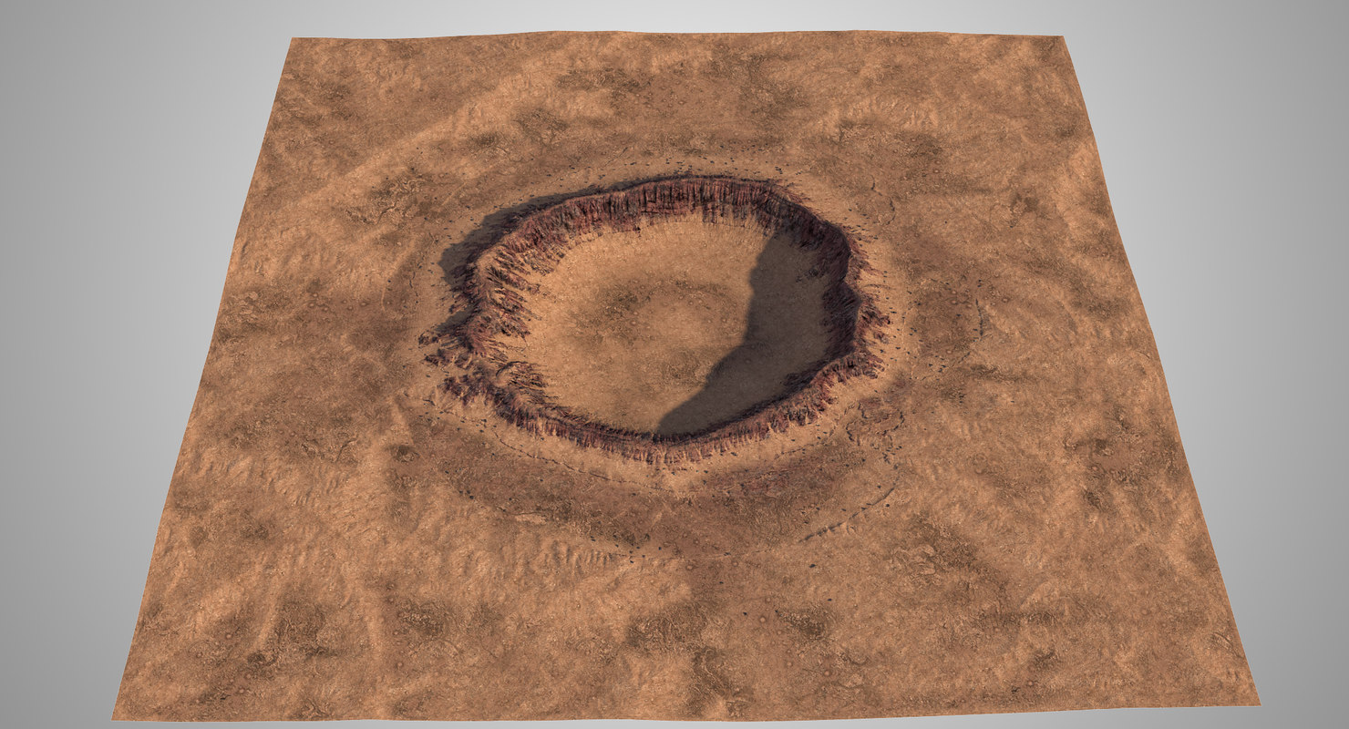3D impact crater model - TurboSquid 1242107