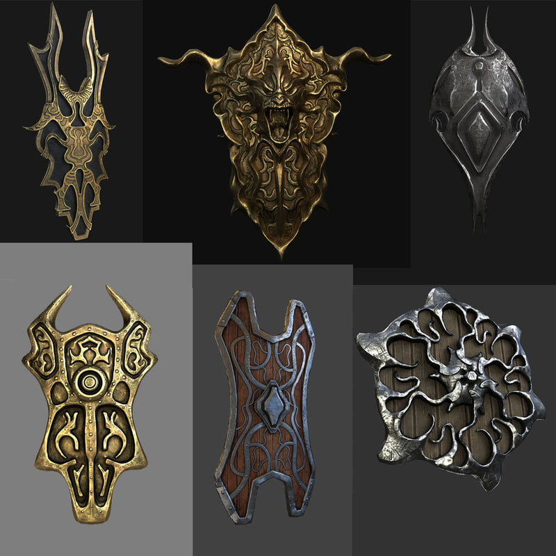 Fantasy shields 3D - TurboSquid 1242124