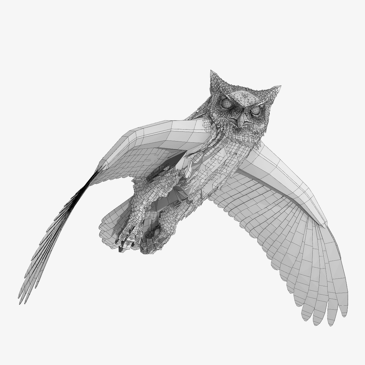 Great horned owl 3D model - TurboSquid 1242196