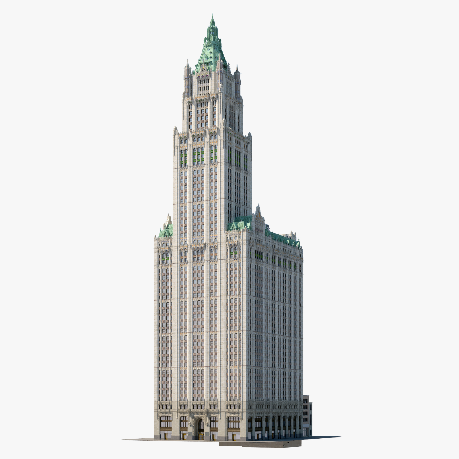 Realistic woolworth building model - TurboSquid 1242300