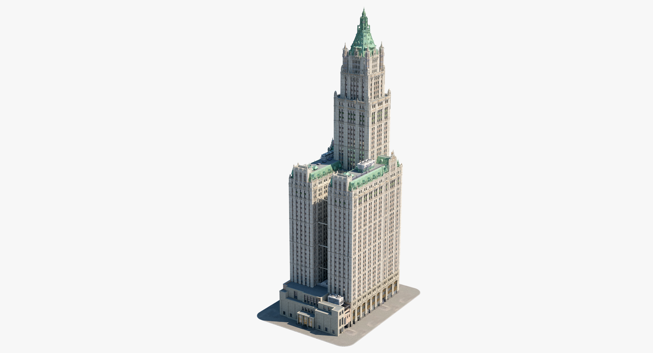 Realistic woolworth building model - TurboSquid 1242300