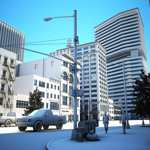 downtown building 3d model