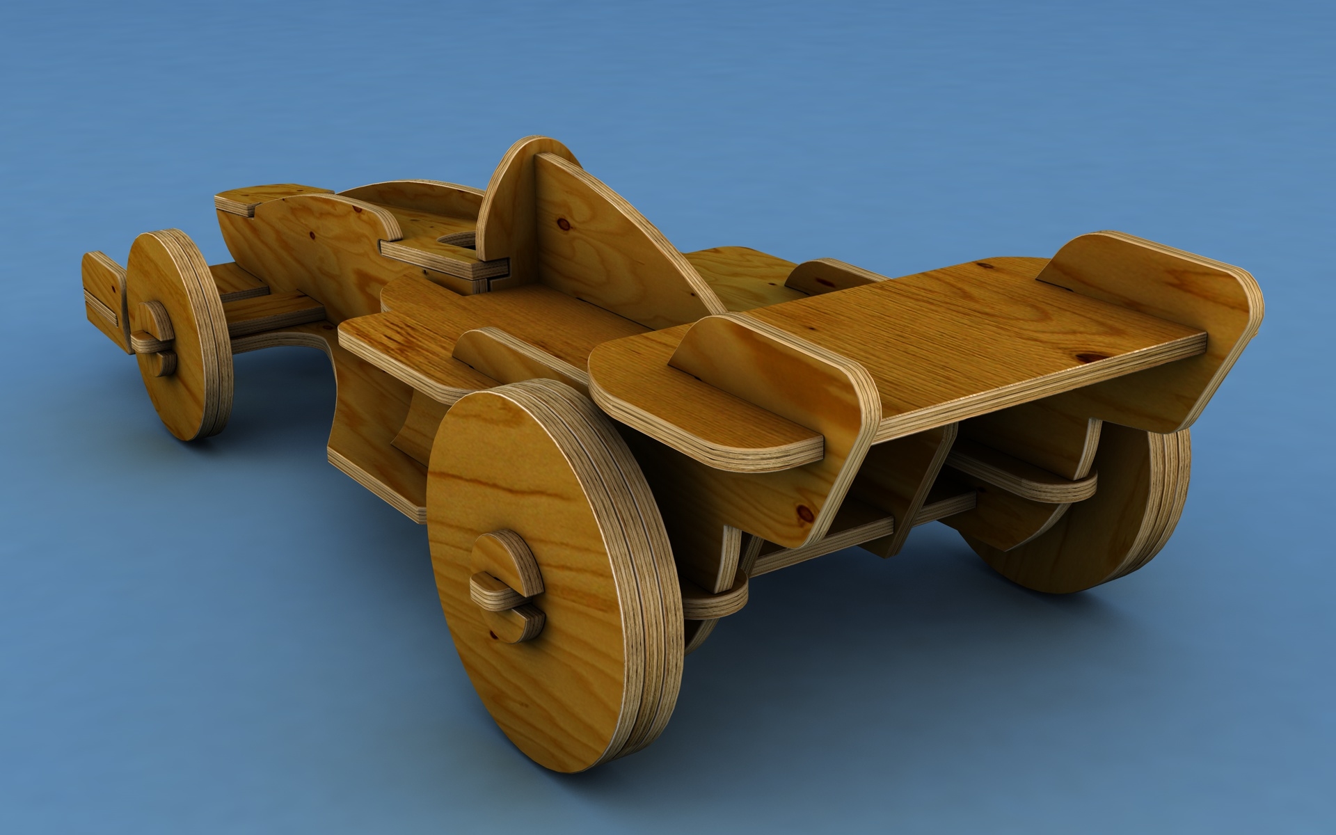3D wooden race car - TurboSquid 1242363