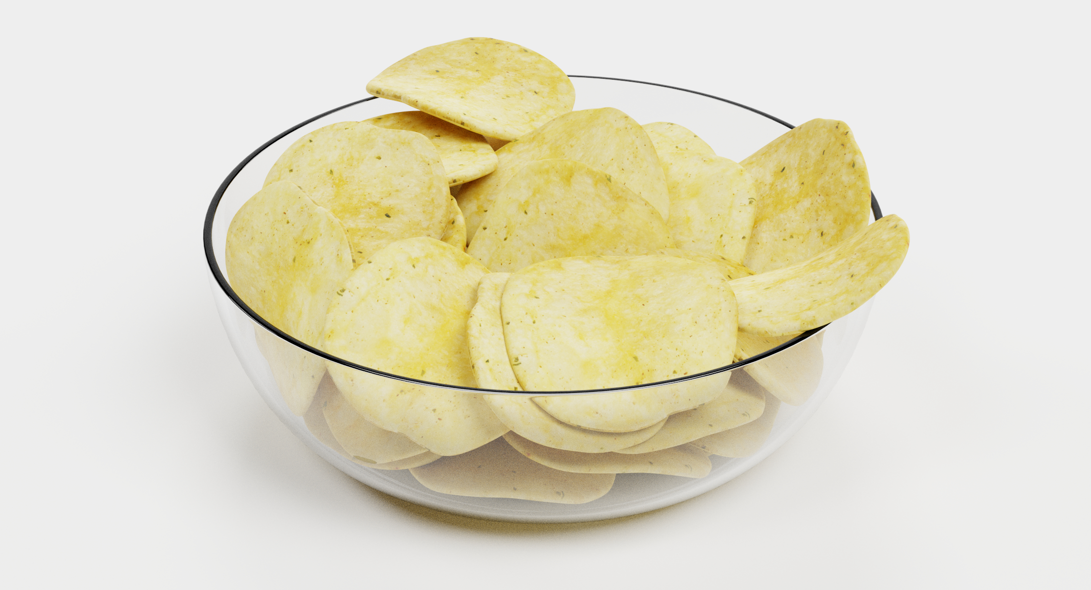 Potato chips 3D model - TurboSquid 1242384