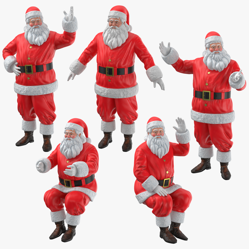 3D santa poses - TurboSquid 1242506