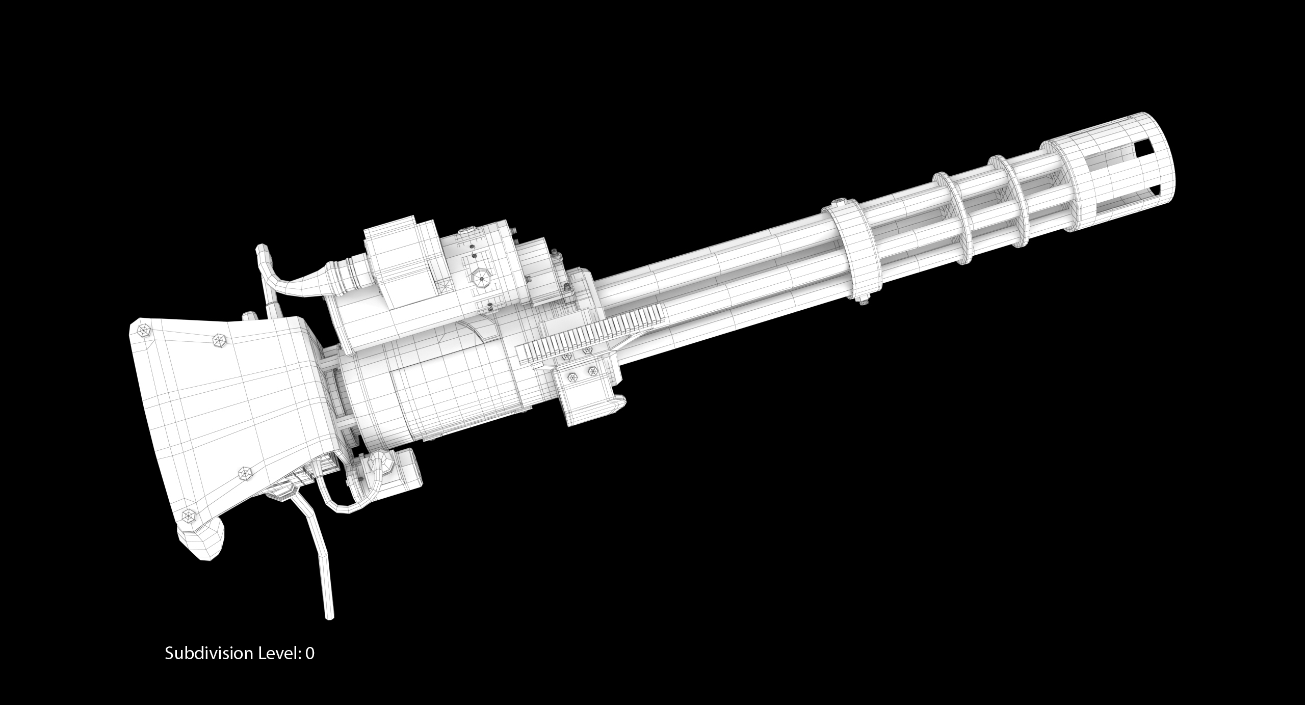 3D m134 minigun - TurboSquid 1242541