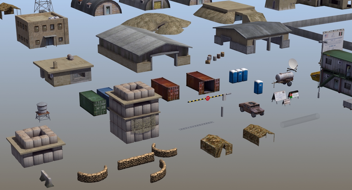 Military infrastructure set02 3D model - TurboSquid 1242795