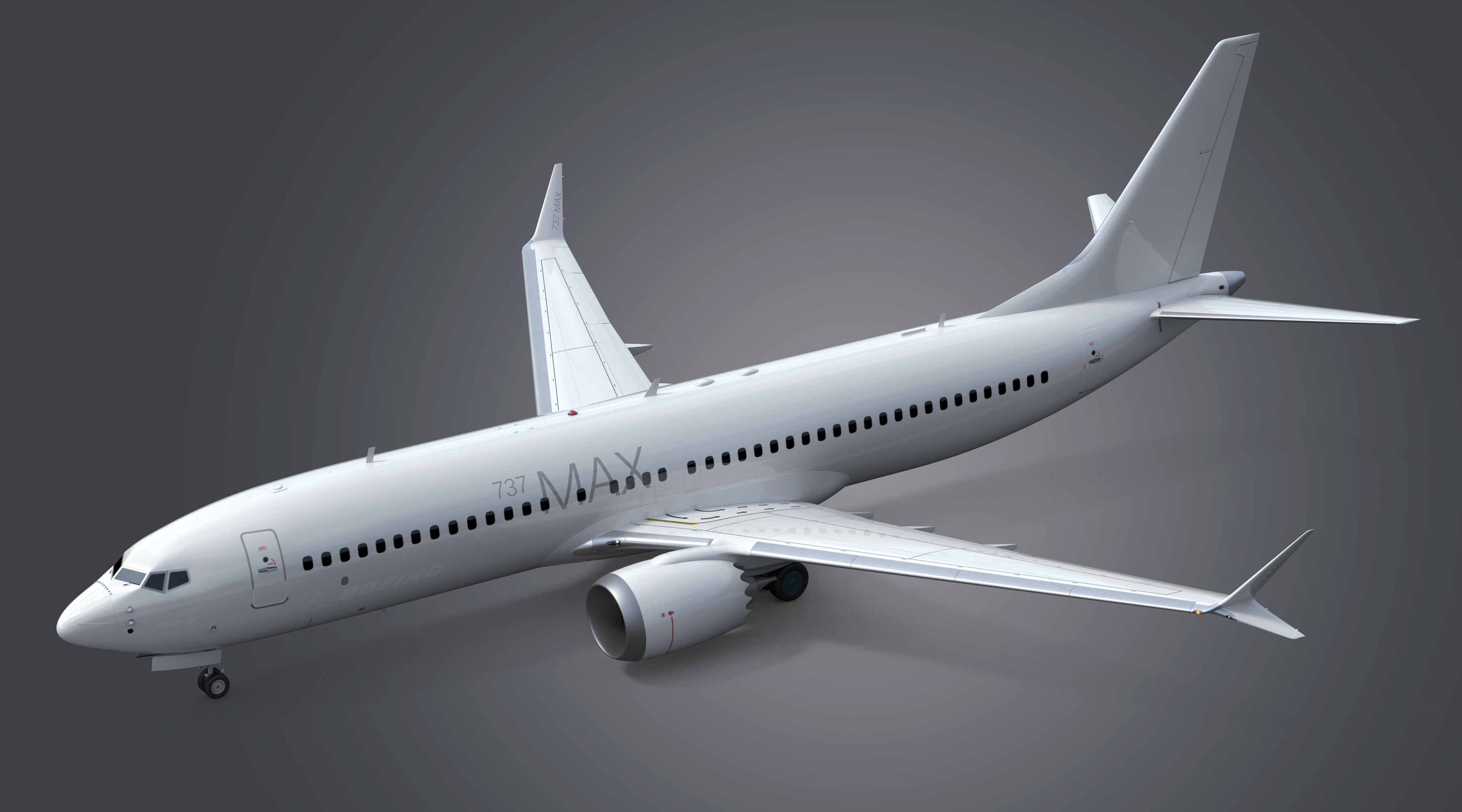 3D model boeing 737-8 generic white - TurboSquid 1243016