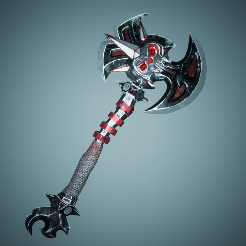 3D skull axe - TurboSquid 1243163