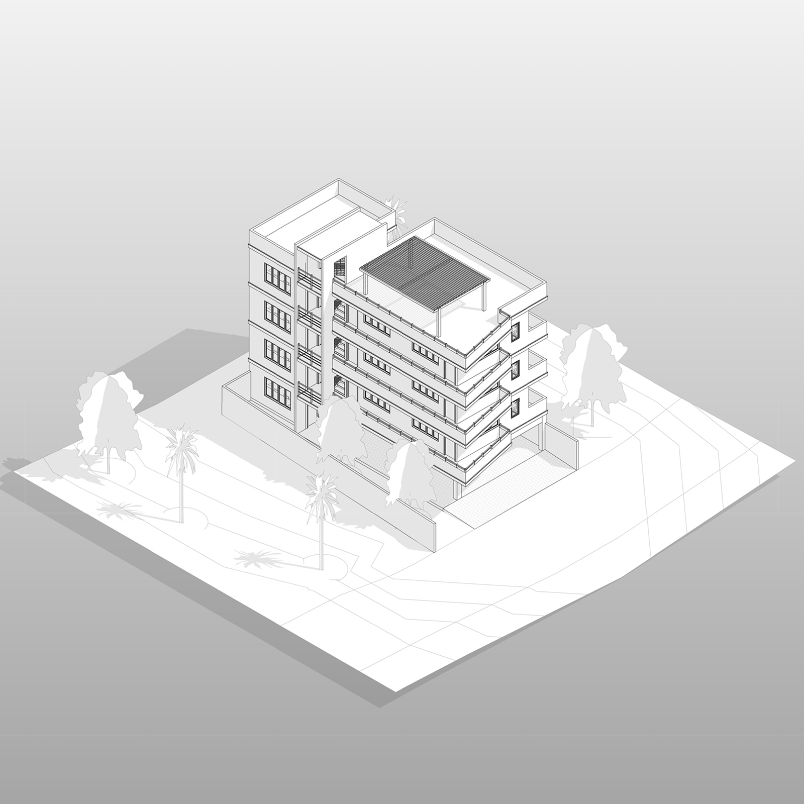 3D revit apartments building - TurboSquid 1243288