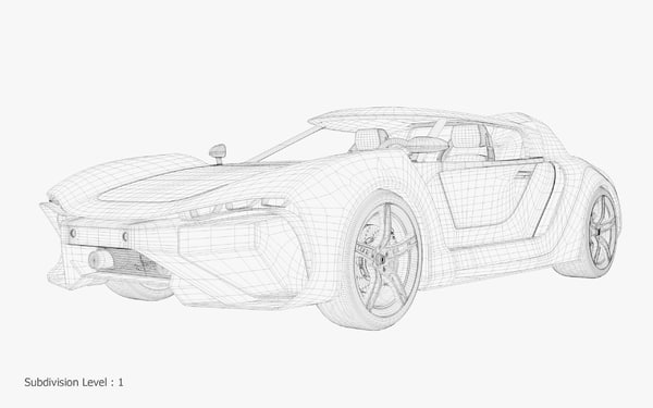3D concept car design - TurboSquid 1243451