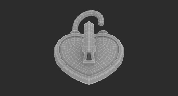3D model heart lock gold - TurboSquid 1243488