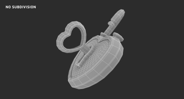 3D model heart lock gold - TurboSquid 1243488