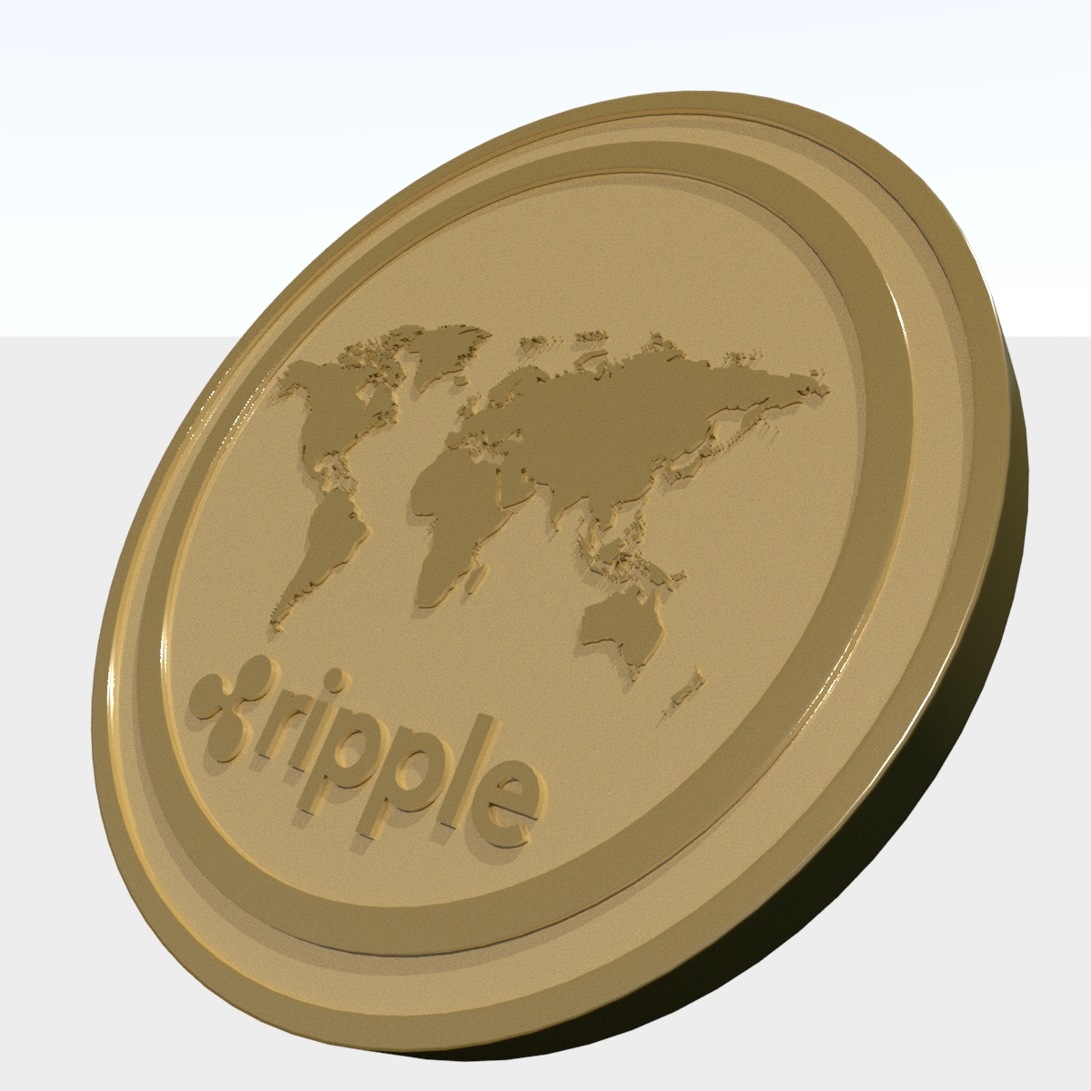Ripple coin model - TurboSquid 1243580