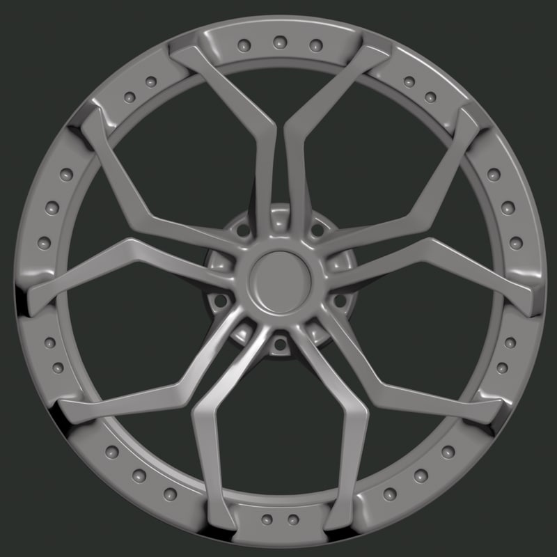 Car rim 3D model - TurboSquid 1243606