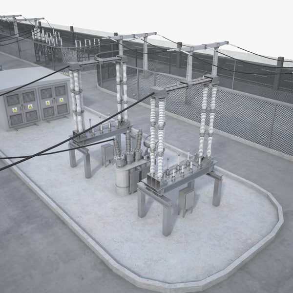 modelo 3d Subestacion electrica - TurboSquid 1243626