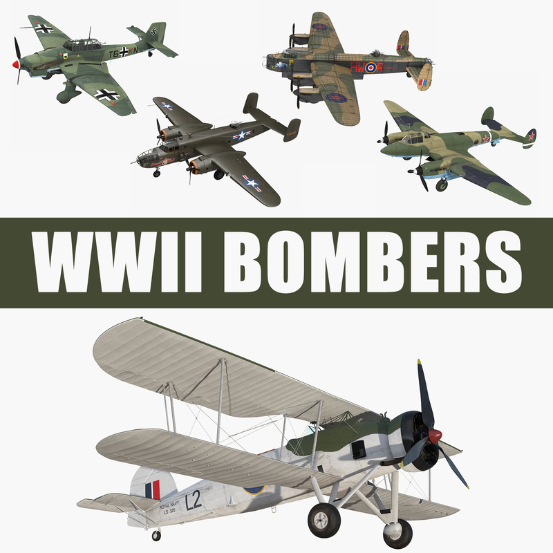 3D wwii bombers model - TurboSquid 1243740
