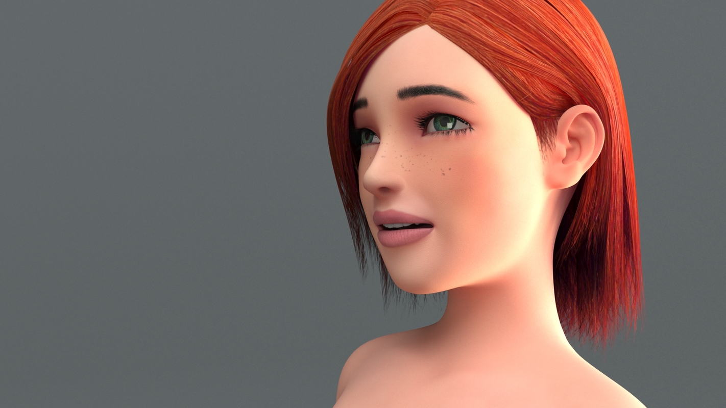 Realistic girl rig 3D model - TurboSquid 1243747