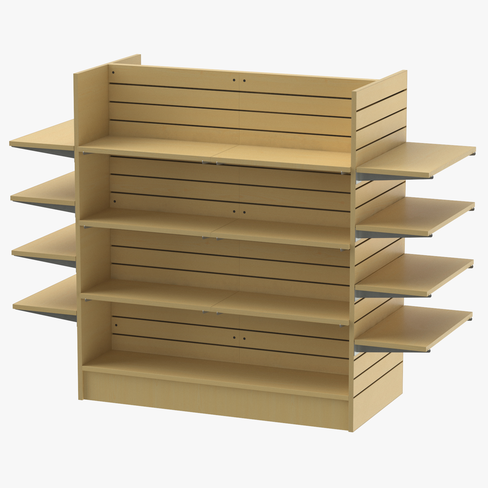 Slat wall gondolas shelves 3D model - TurboSquid 1243854