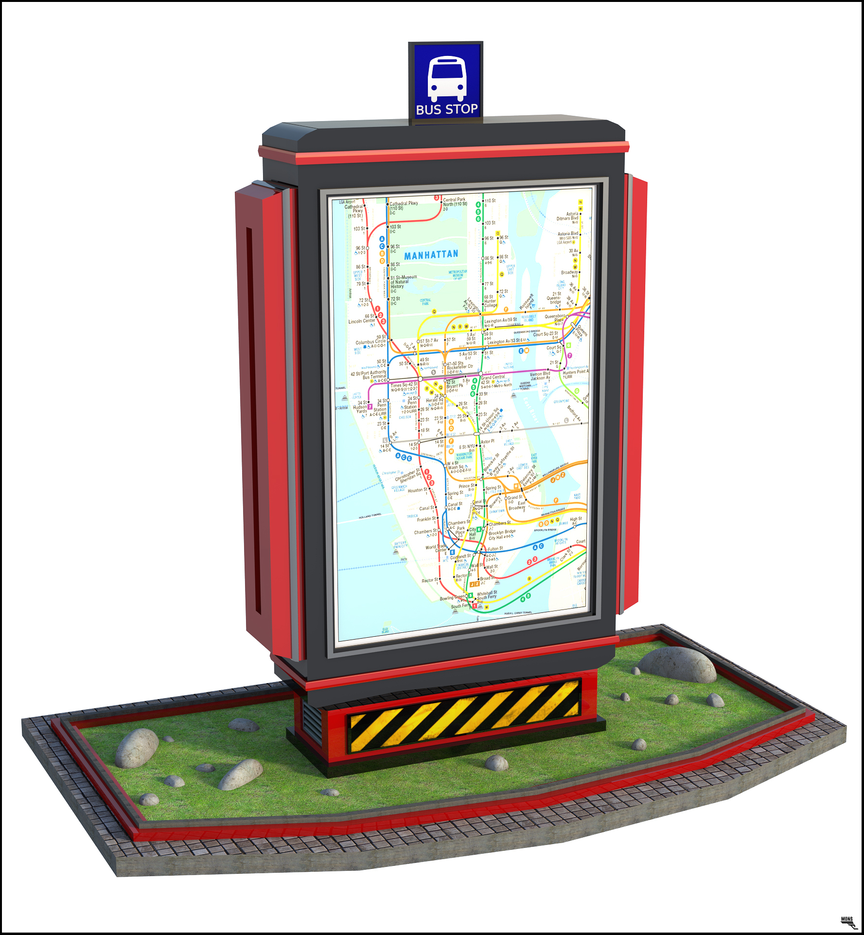 Free 3D bus panel - TurboSquid 1243917