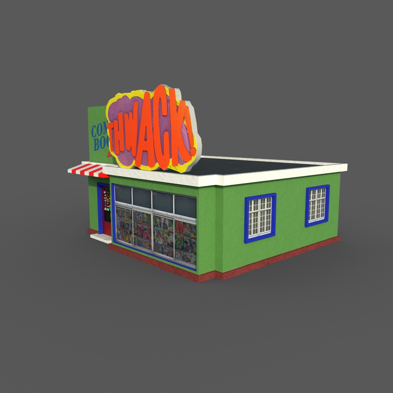 Cartoony comic book store 3D - TurboSquid 1243918