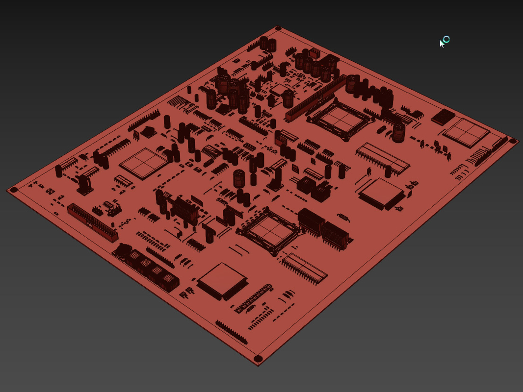 Motherboard render scene 3D model - TurboSquid 1244126