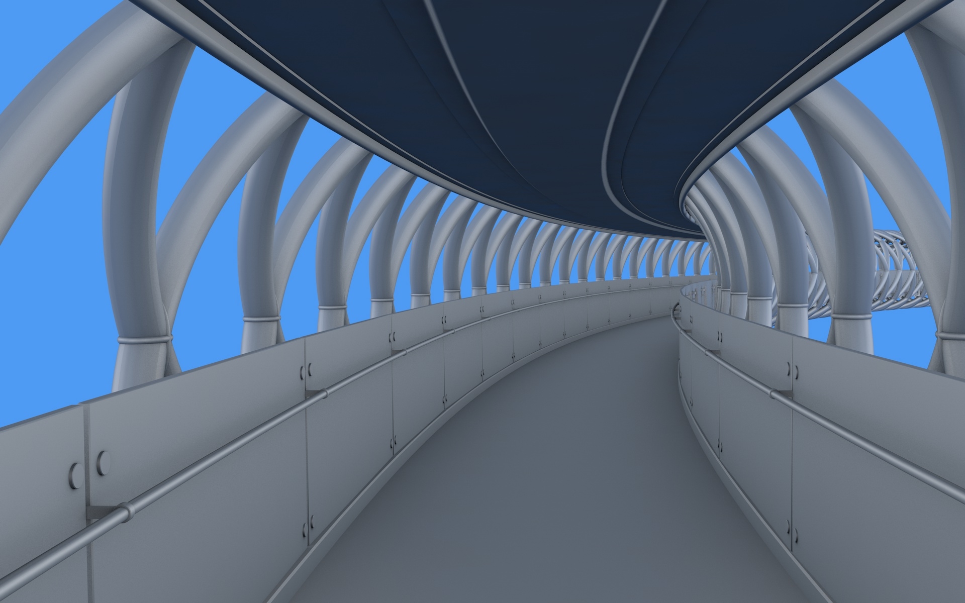 Modern pedestrian bridge 3D model - TurboSquid 1244287