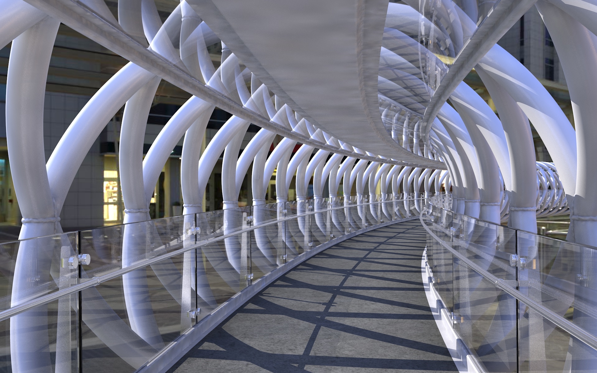 Modern pedestrian bridge 3D model - TurboSquid 1244287