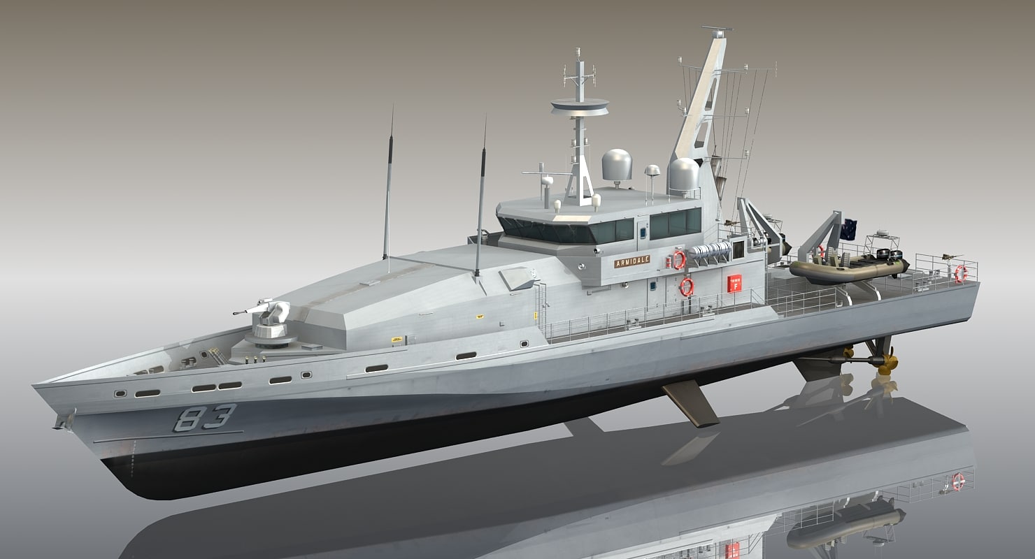 Hmas armidale 83 3D model - TurboSquid 1244400