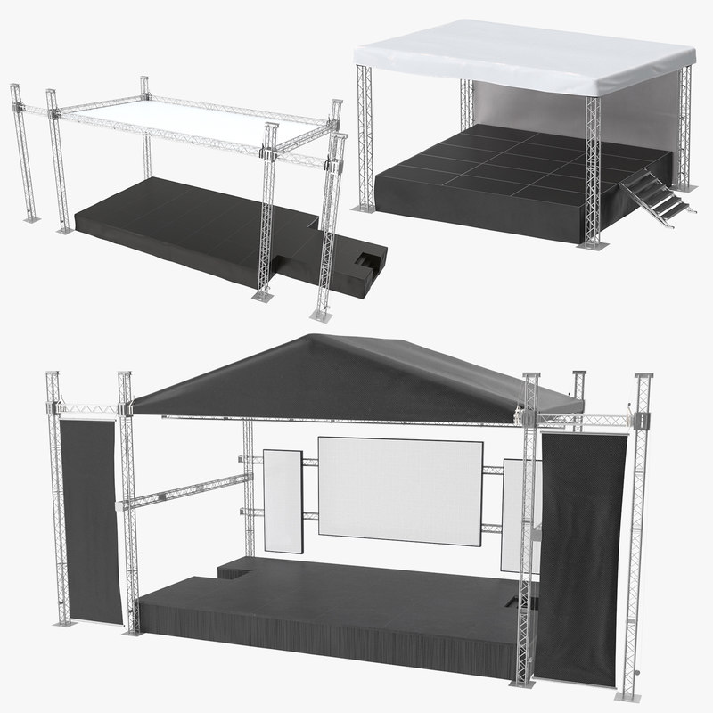 Outdoor stages 3D model - TurboSquid 1244417