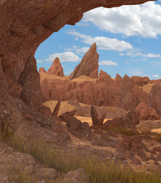 3D landscape rock cave model - TurboSquid 1244439