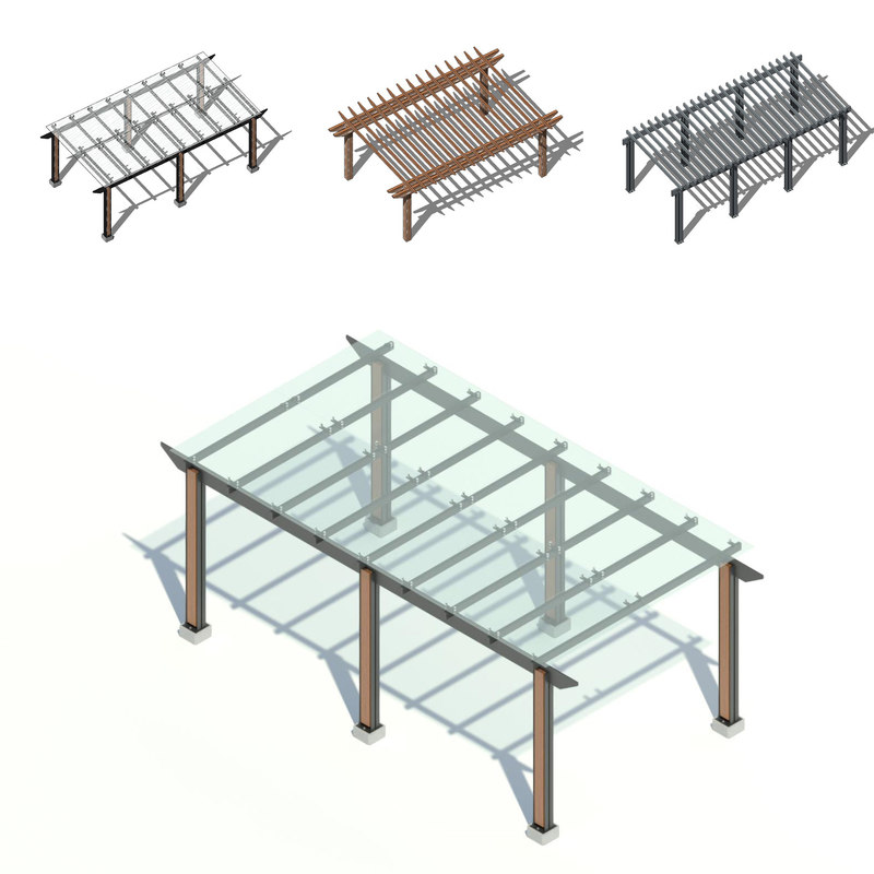 Pergola - glass 3D model - TurboSquid 1244584
