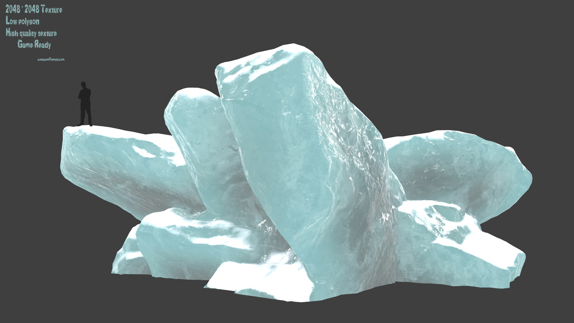 3D ice rocks model - TurboSquid 1244755